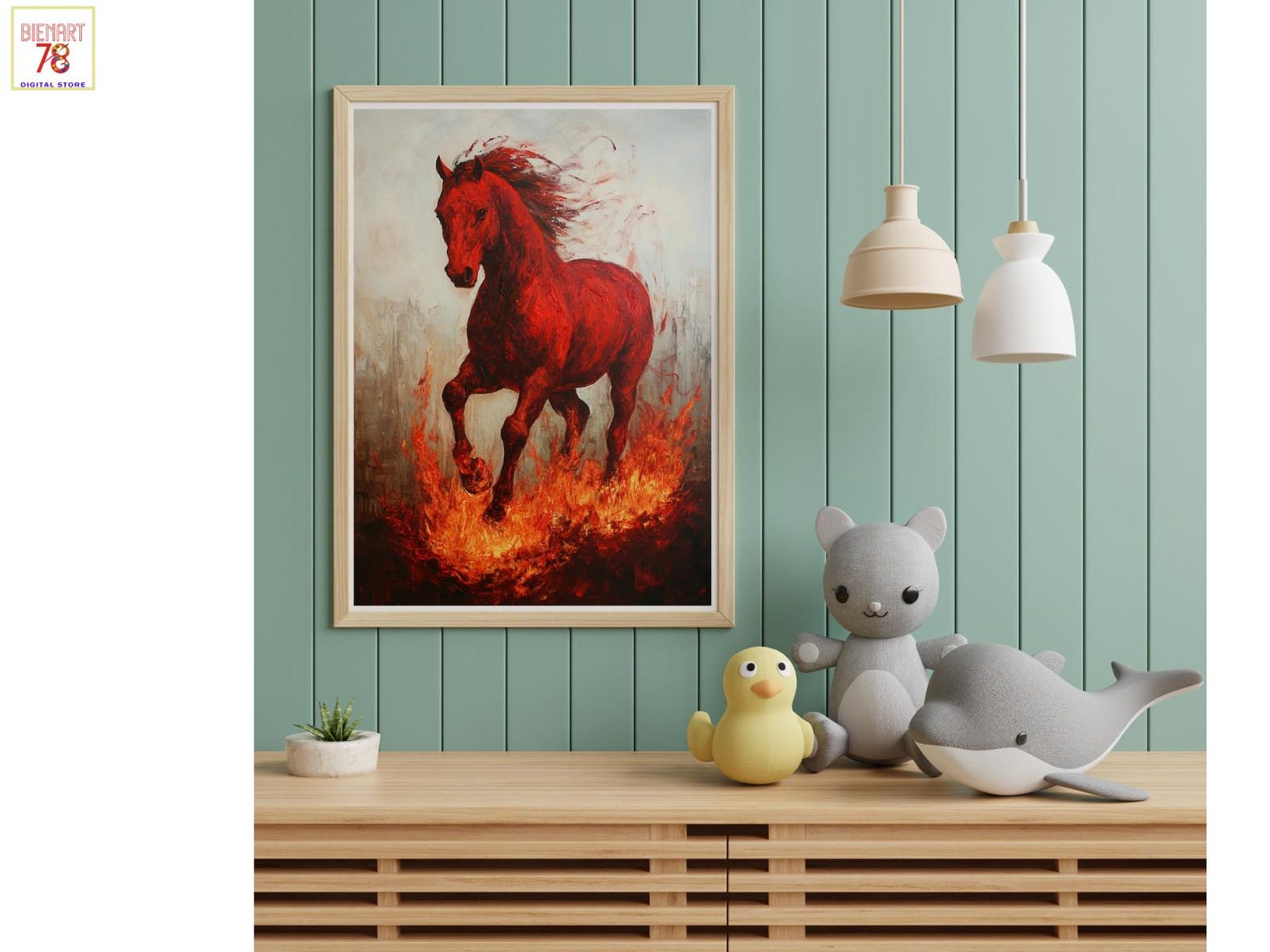 Fiery Spirit – the Red Horse of Strength and Passion - Etsy