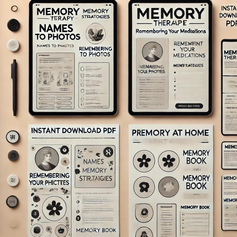 Memory Pack, PDF, Patient Handouts, Worksheets, Resources, Dementia, Medical SLP, Speech Therapy ...