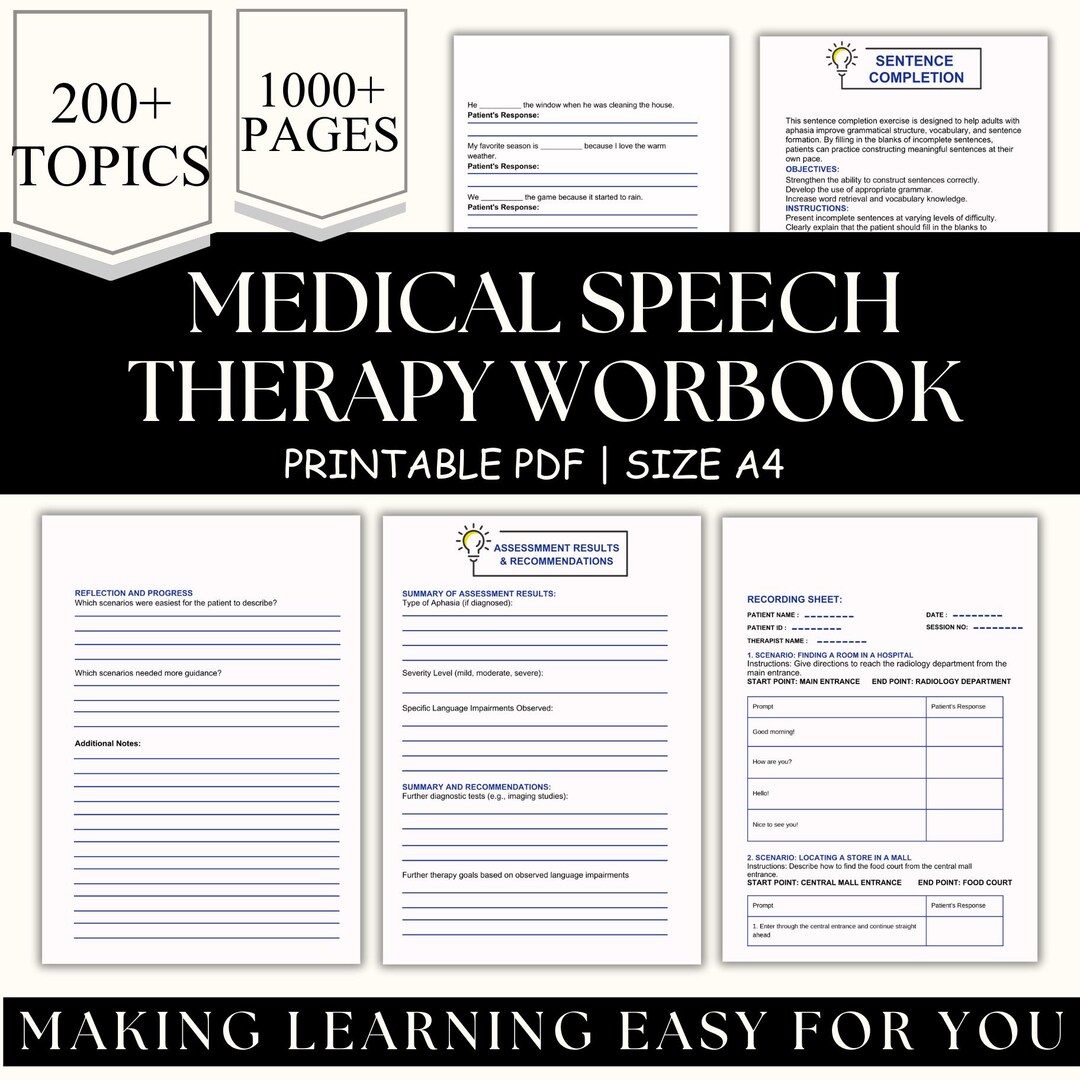 Adult Speech Therapy STARTER PACK, Speech-language Pathologist, SLP ...