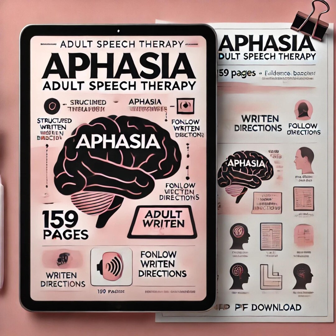 Aphasia Pack, PDF, Patient Handouts, Worksheets, Resources, Stroke, CVA ...