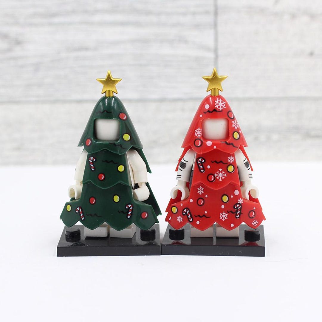 Custom Minifigure Accessory - Christmas Tree Cosplay Suit ( Green & Red ...