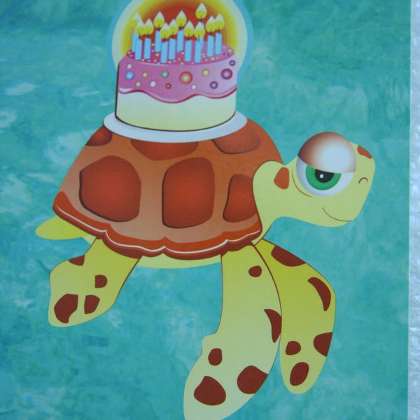Sea Turtle Happy Birthday Card - Etsy