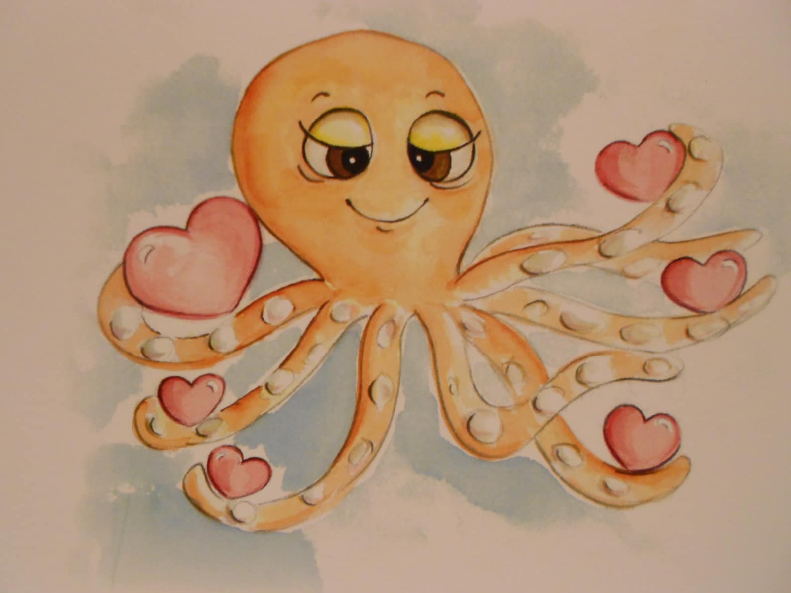 Octopus Valentine Card - Happy Valentines Day Greeting Card - Be My ...
