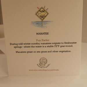 Manatees Crossing Christmas Greeting Card Merry Christmas 5 X 7 - Etsy