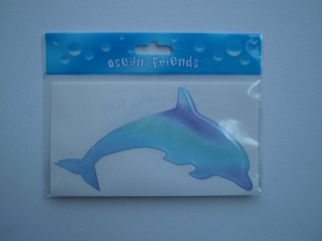 5 Color Watercolored Puffy Dolphin Sticker - Etsy