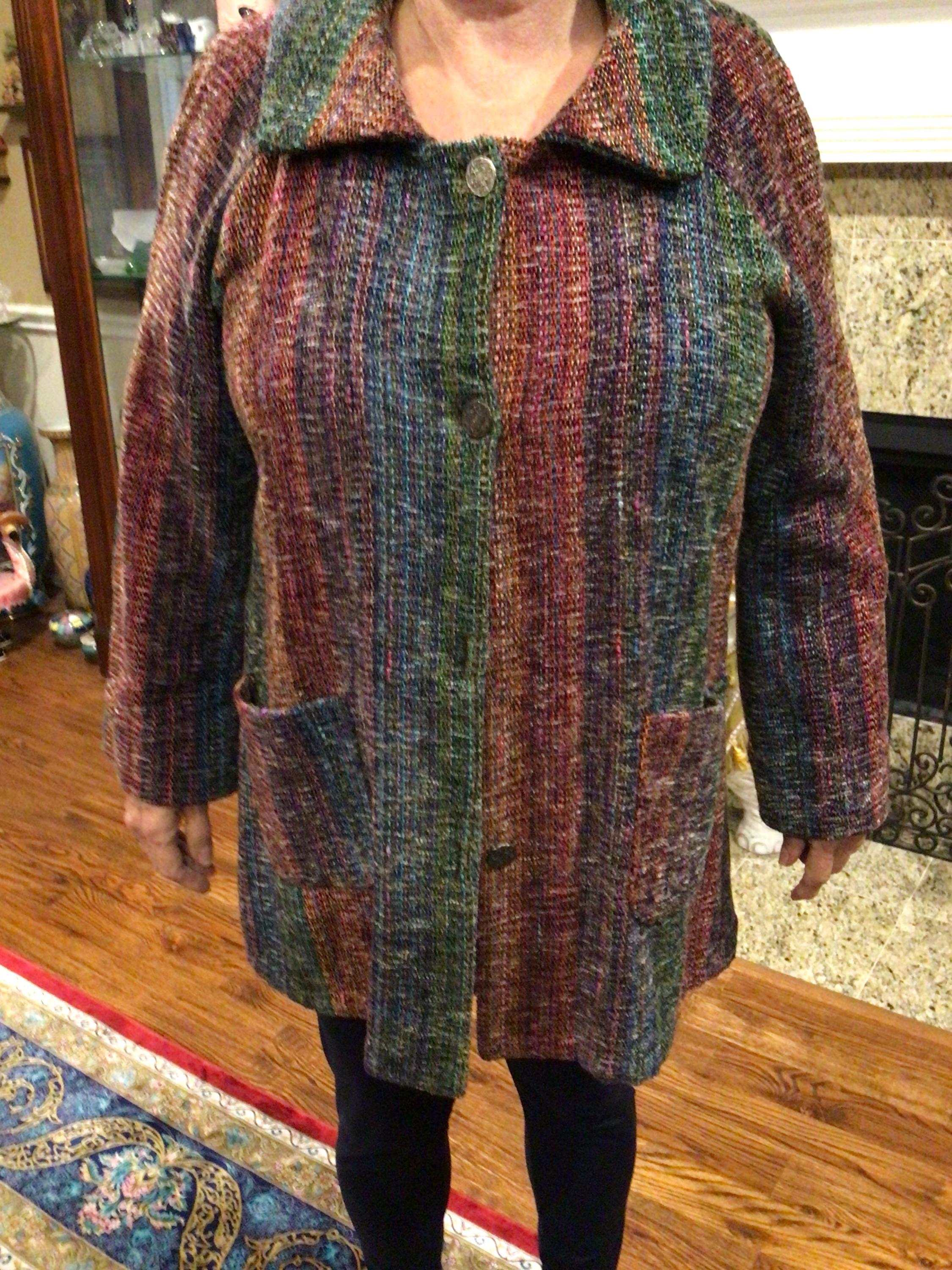 Vintage Hand Woven Elizabeth Jenkins Coat From Taos, NM. Hand Loomed ...