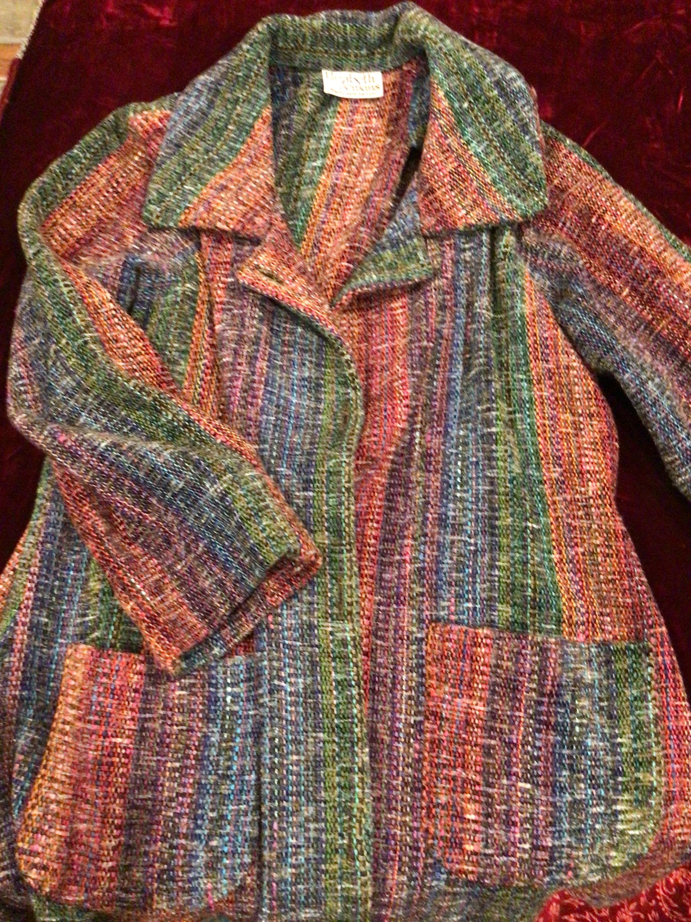 Vintage Hand Woven Elizabeth Jenkins Coat From Taos, NM. Hand Loomed ...