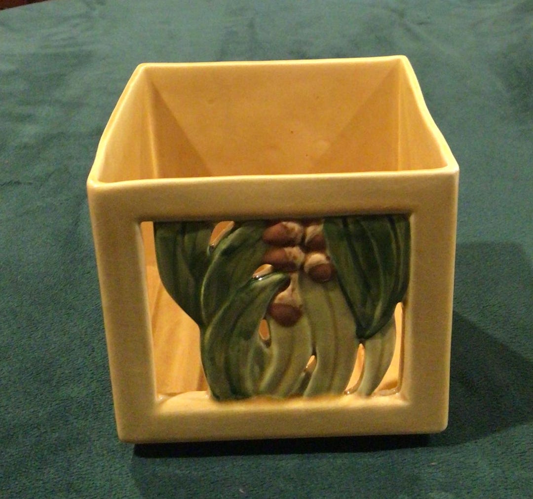 Vintage Handmade Pottery- Yellow Weller Wilson California Planter or ...