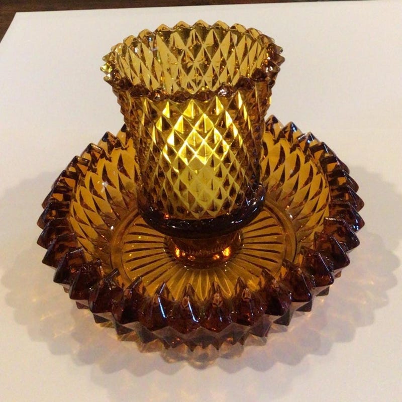 Glass Amber Vanity Tray - Etsy