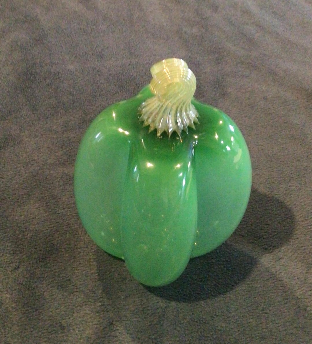 Hand Blown Vintage Art Glass Green Bell Pepper- Signed Below by Artist ...