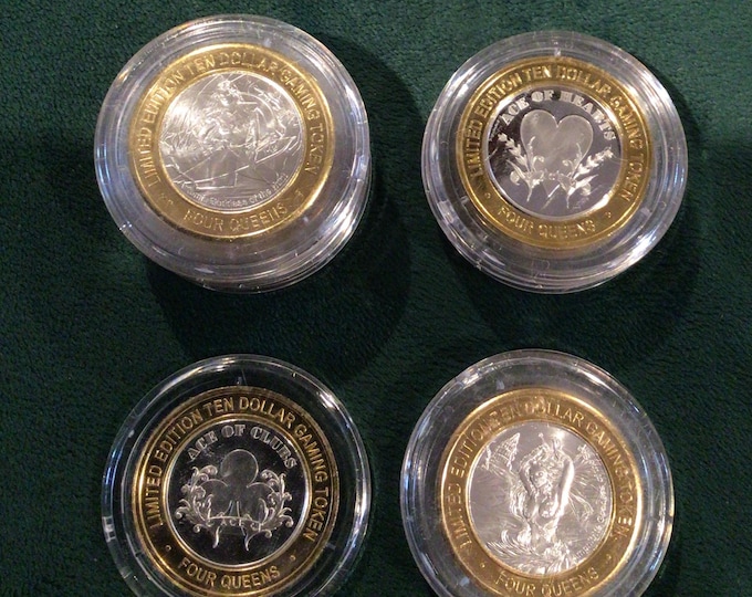 Four Queens Casino Collectable Silver Strike Coins. Each Coin is .6 Oz ...