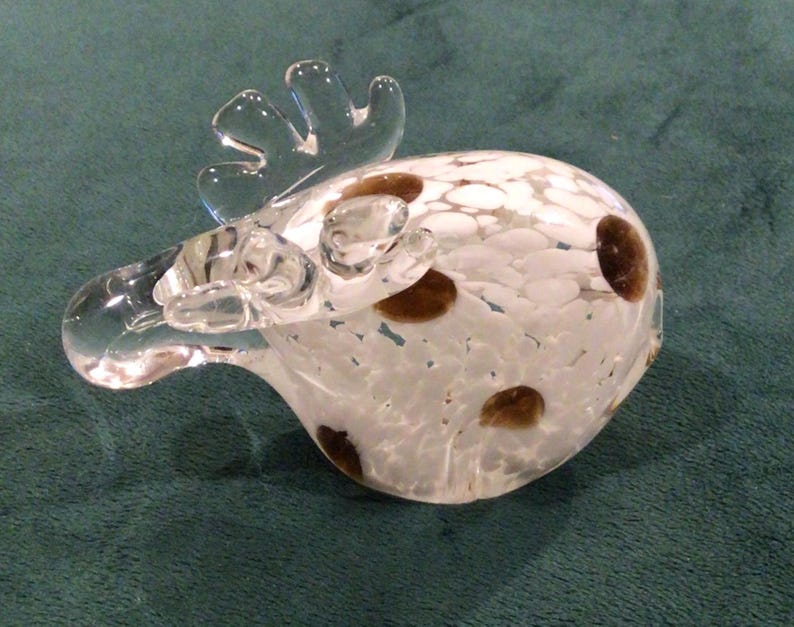 Hand Pulled Glass Moose Figurine. Stands 3” Tall by 4 1/2” Long. - Etsy