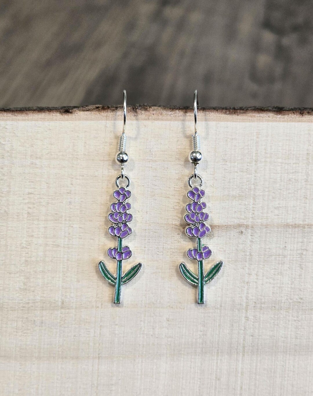 Cute Lavender Earrings Handmade Jewelry Simple Design Flower Charm ...