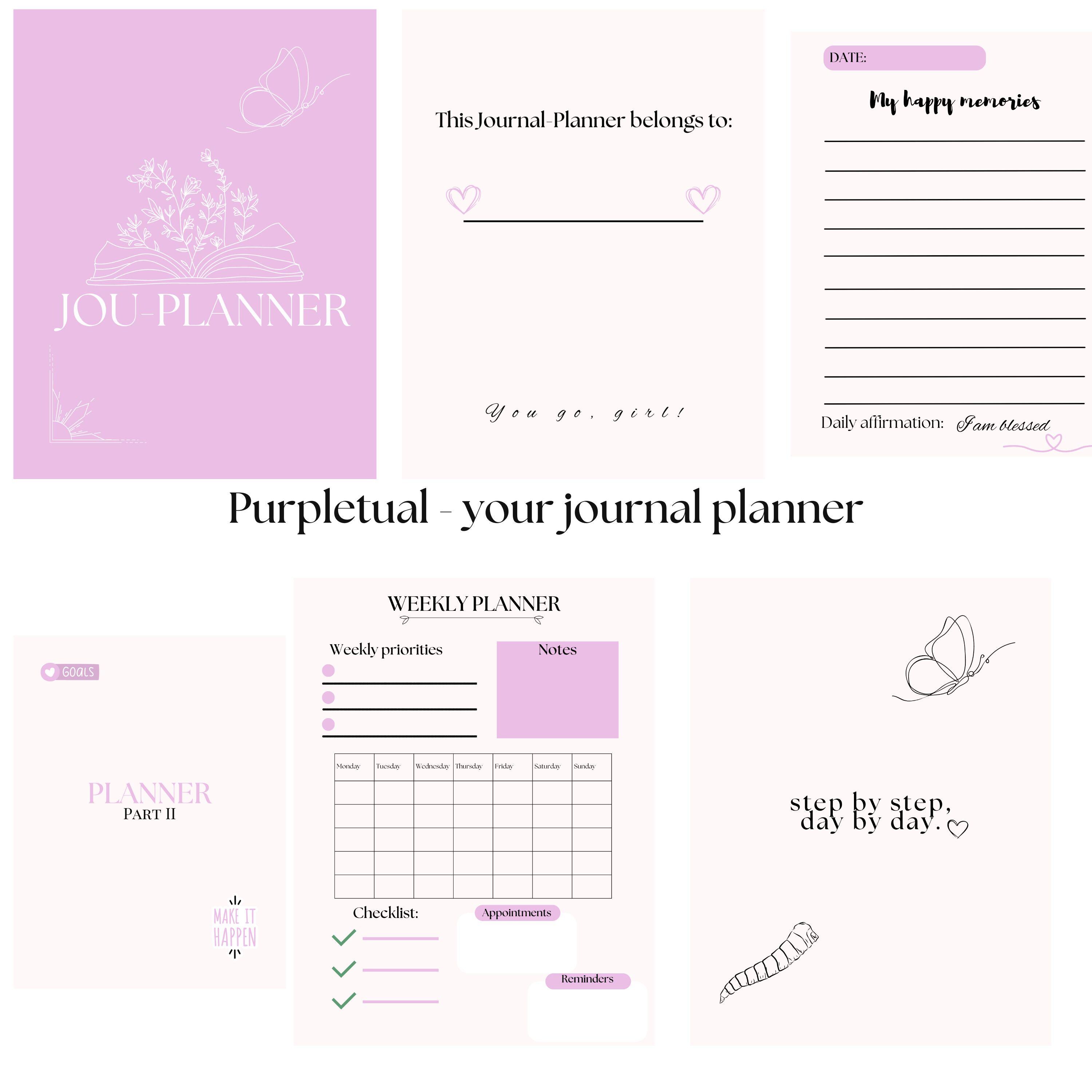 Journal and Planner | Two in One | Daily Journal | Daily Planner ...