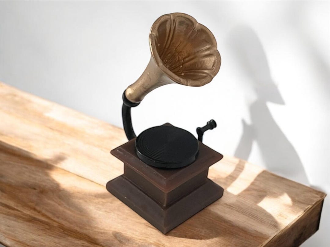 Gramophone Retro Phonograph Record Player Dollhouse Miniature ...