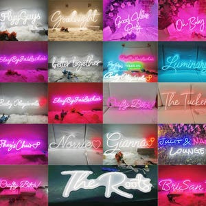 Custom Neon Sign Name Neon Signs Neon Sign Wedding Signs LED Neon Light ...