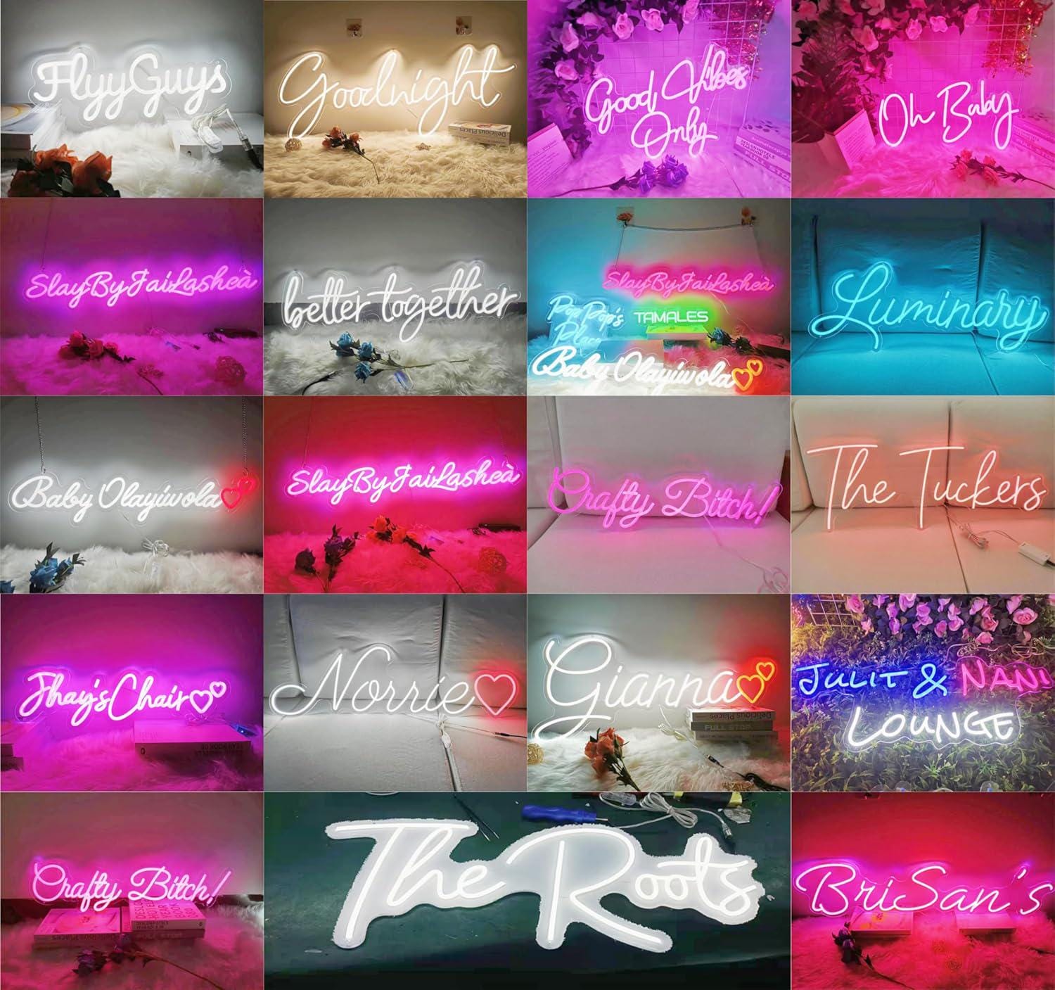 Custom Neon Sign Name Neon Signs Neon Sign Wedding Signs LED Neon Light ...