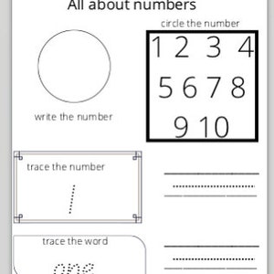 All About Numbers 1-10 - Etsy