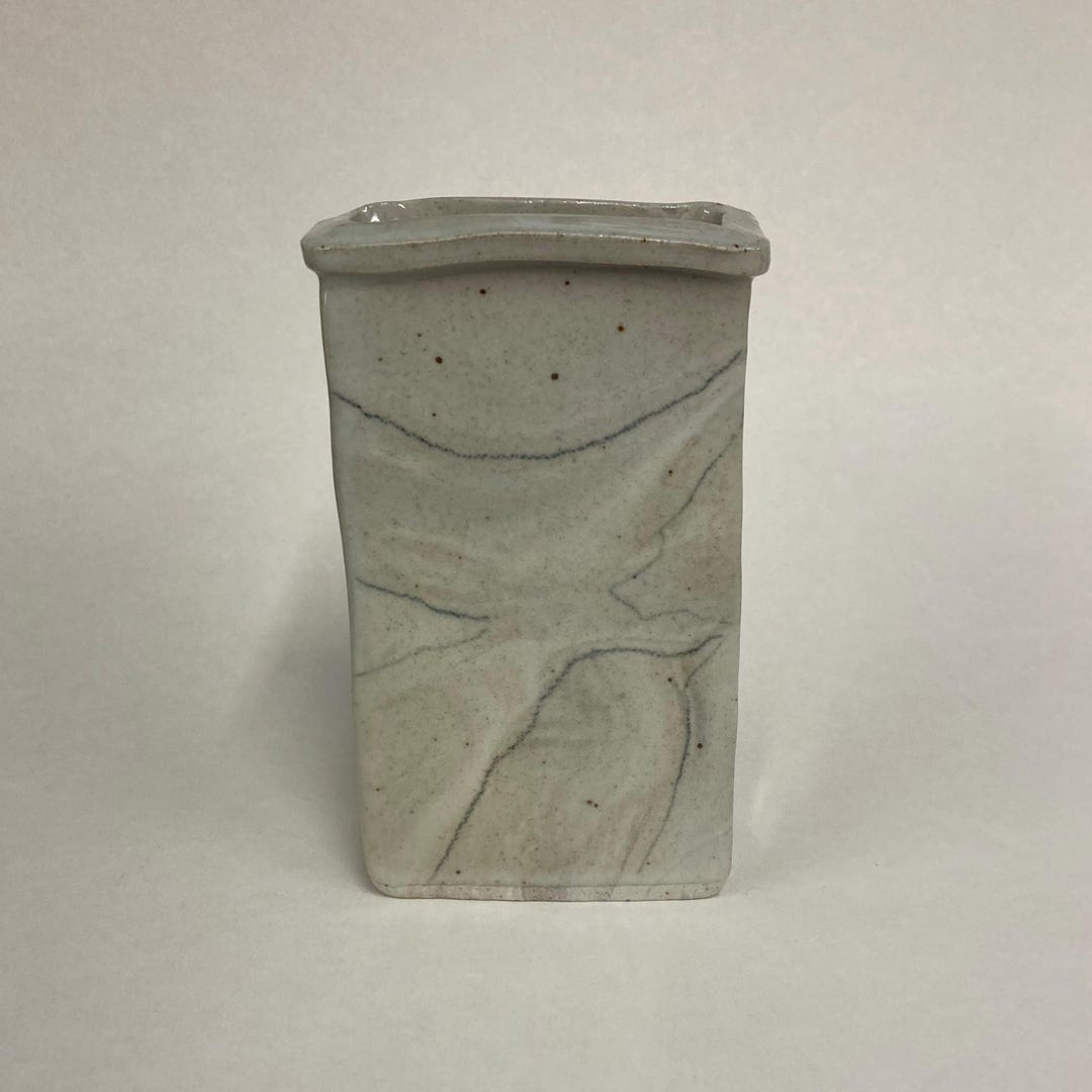 Slab Built Stoneware Vase - Etsy