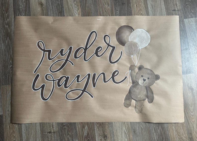 CUSTOM Baby BOY Banner, Baby Shower, Birthday, Hand-painted - Etsy