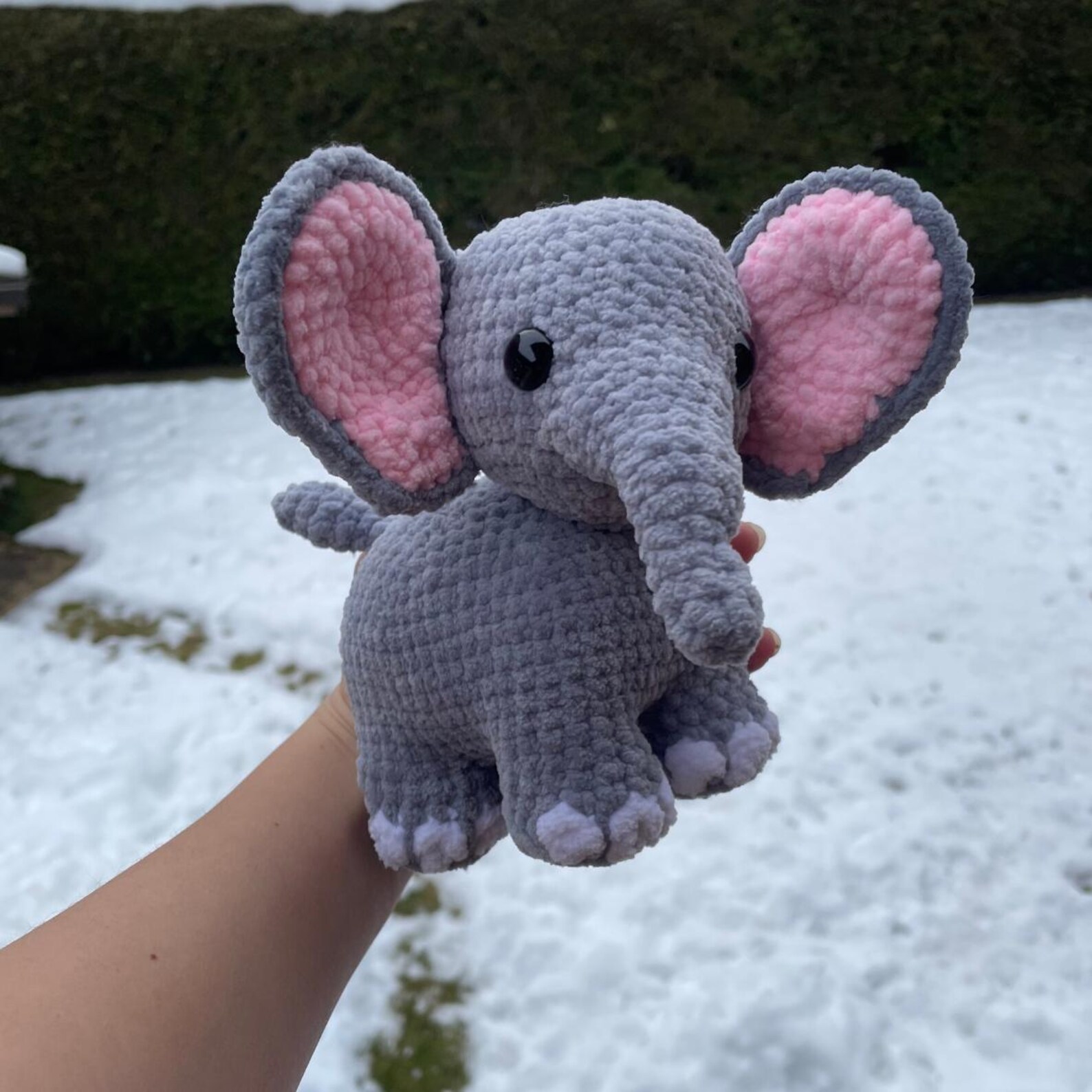 Crochet Elephant Toy, Amigurumi Plushie, Handmade Stuffed Animal - Etsy