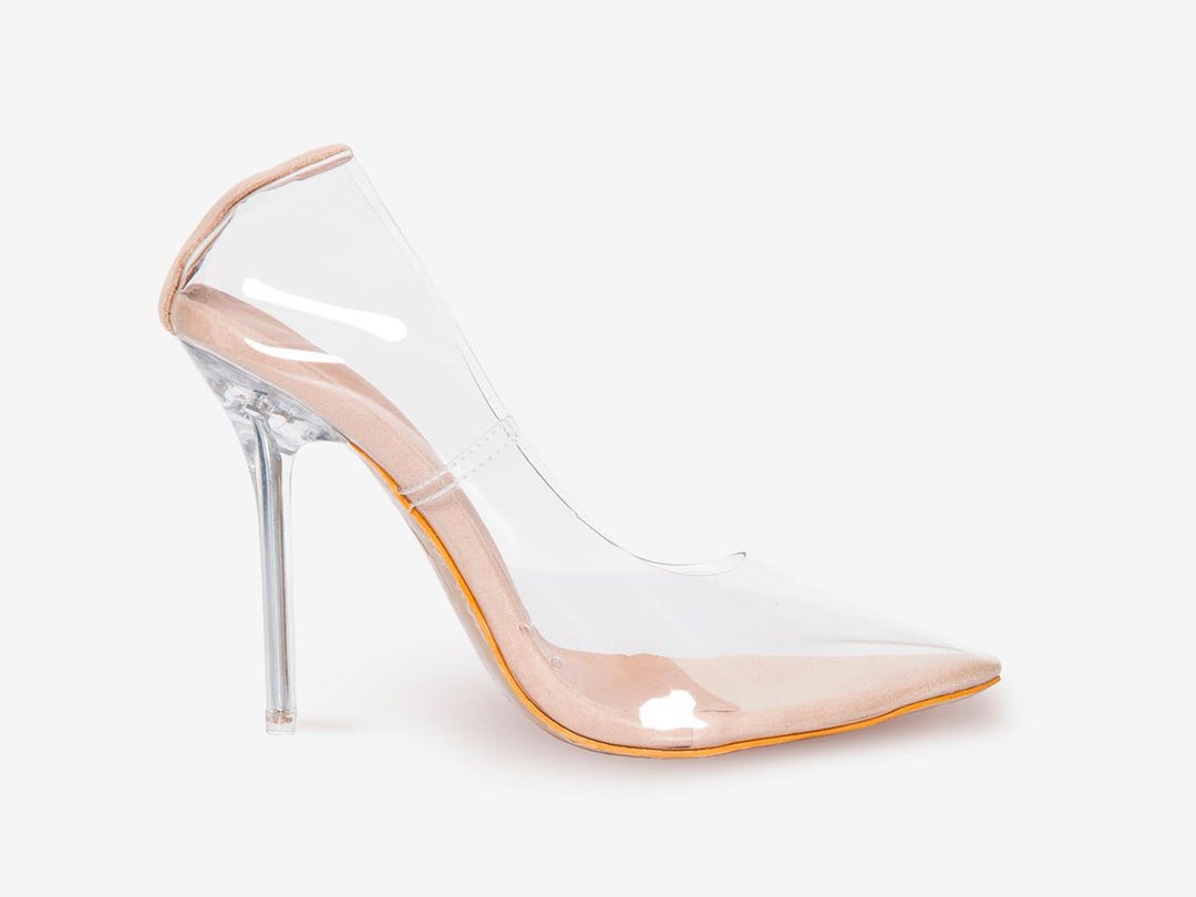 Pumps Heels Transparent Pointed Toe Vinyl - Etsy