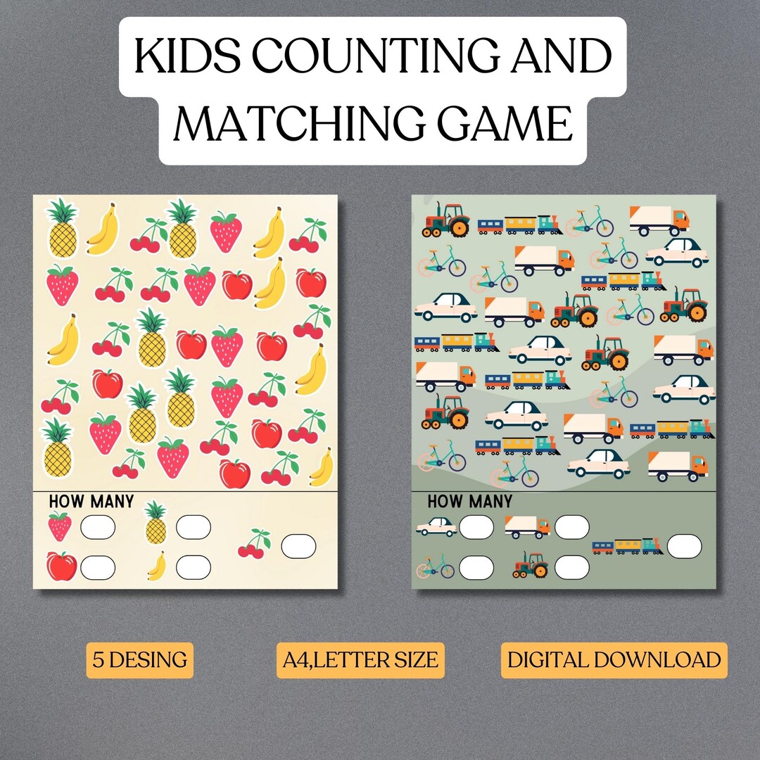 Printable Counting Game for Kids Fun and Educational Activity How Many ...