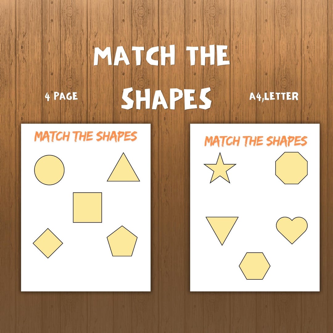 Printable Shape Matching Activity for Kids Kids Shape Matching Activity ...