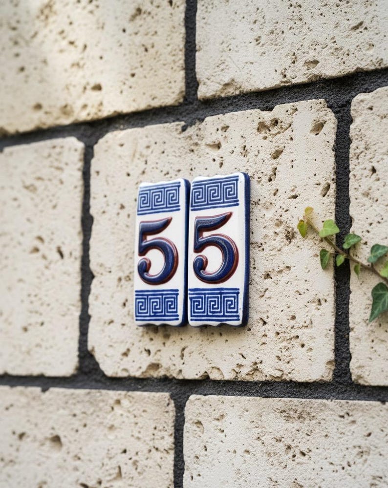 Handmade Ceramic House Numbers /door Number/address Plaque - Etsy