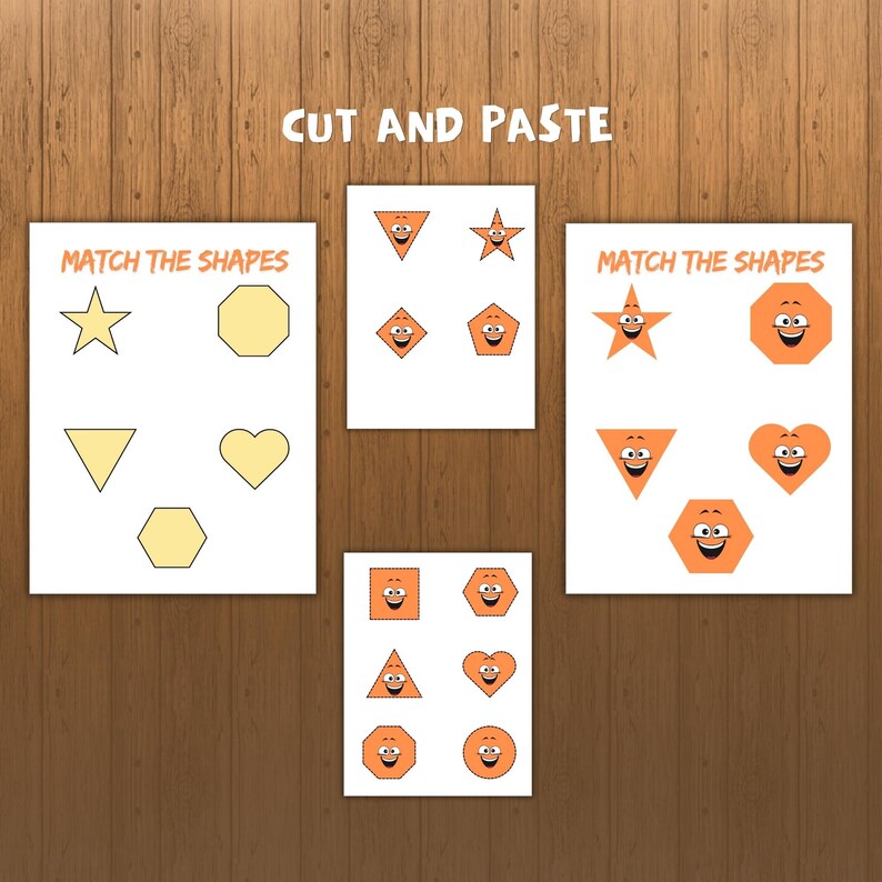 Printable Shape Matching Activity for Kids Kids Shape Matching Activity ...
