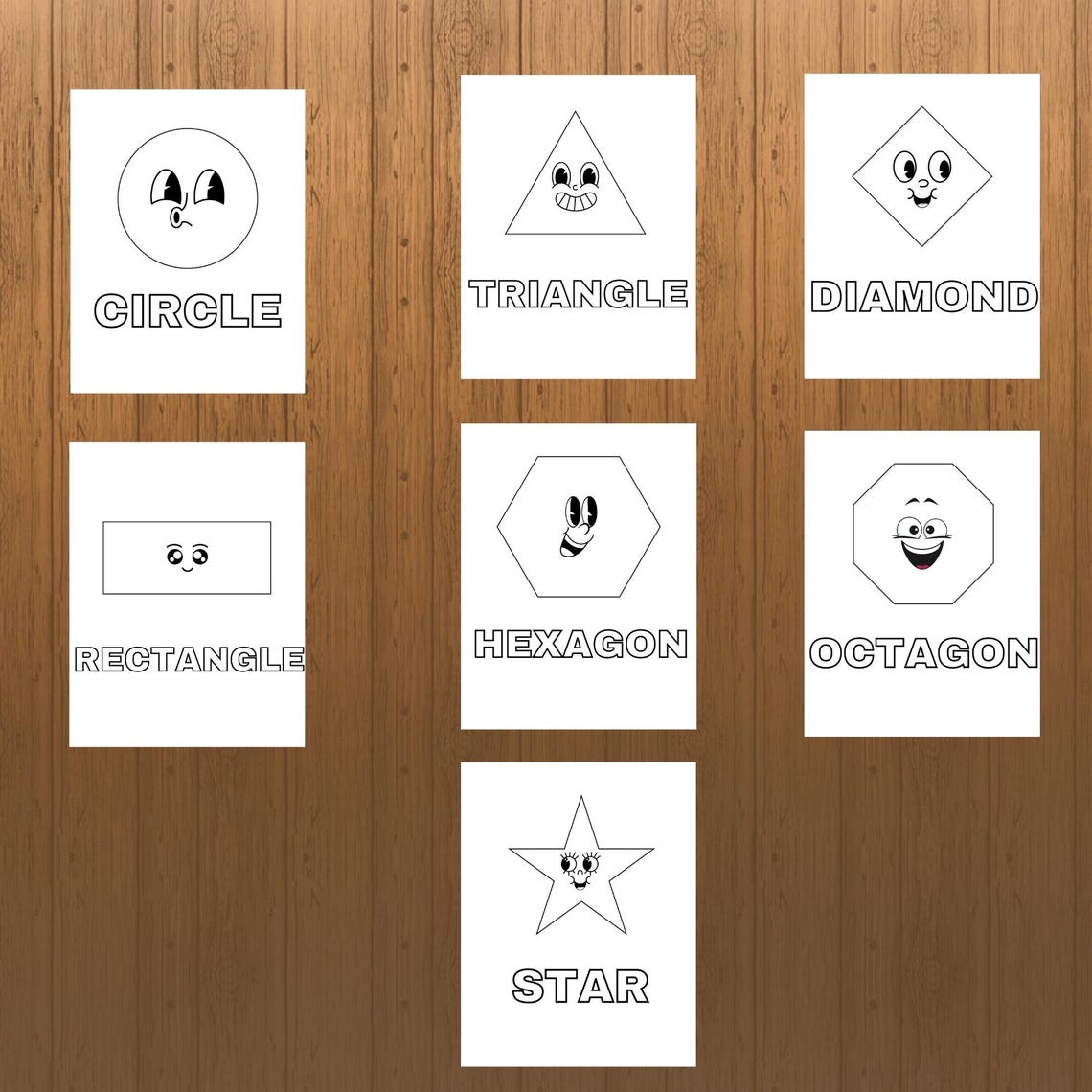 Shapes Coloring Pages for Kids Easy Coloring Shapes Page Kids Shape ...