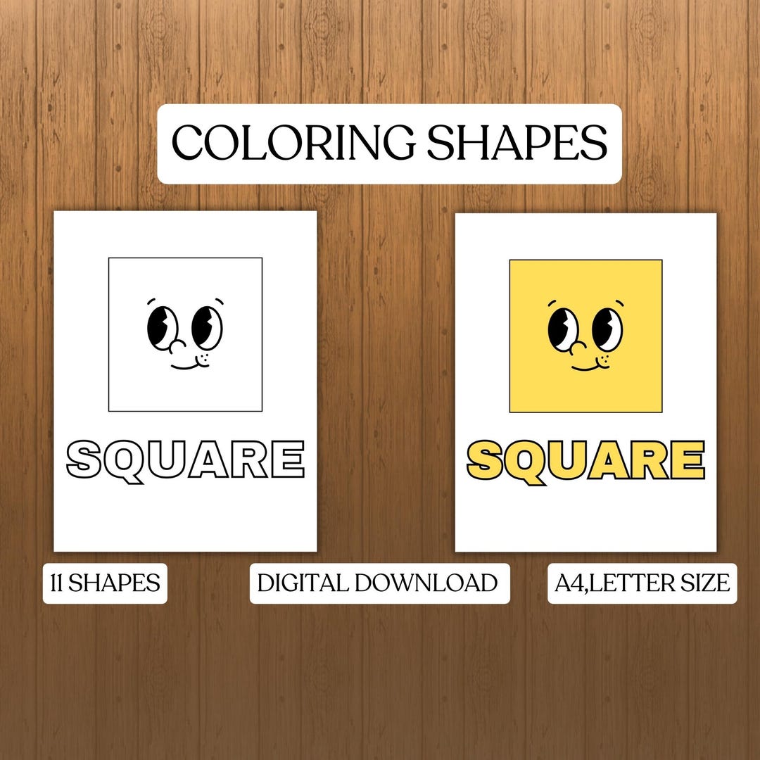 Shapes Coloring Pages for Kids Easy Coloring Shapes Page Kids Shape ...