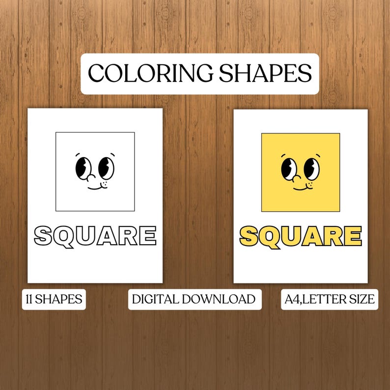 Shapes Coloring Pages for Kids Easy Coloring Shapes Page Kids Shape ...