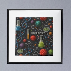 Biochemistry Poster Science Wall Art STEM Classroom Decor Chemistry ...