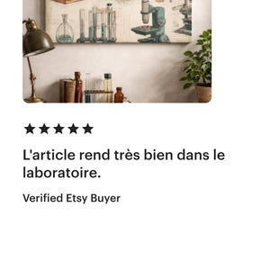 Vintage Microscope Laboratory Glassware Matte Canvas Scientific ...