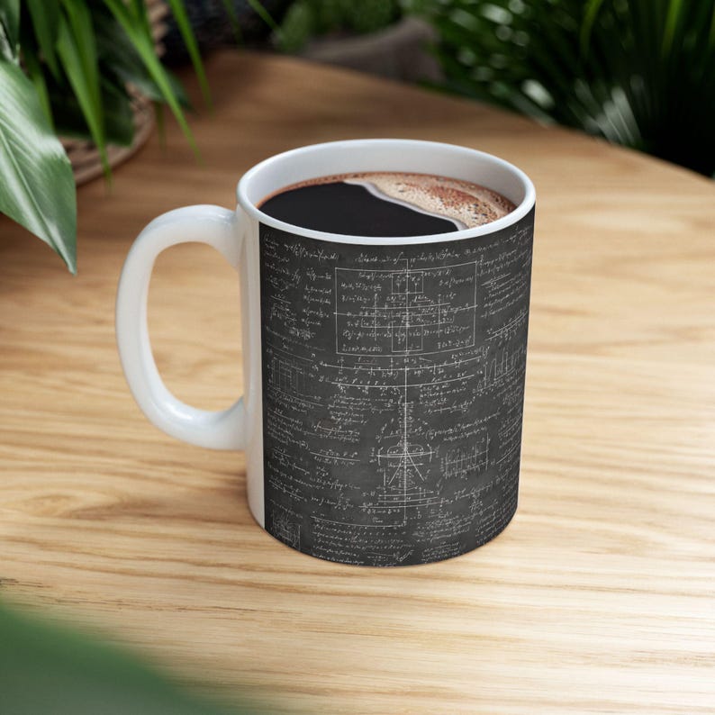 Handwritten Equations Mug Blackboard Chalkboard Formula Ceramic Mug ...