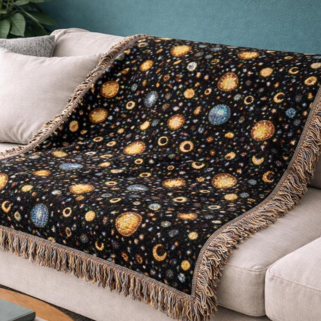 Science Lover Gift Astronomy Astrophysics Stars Woven Blanket Night Sky ...