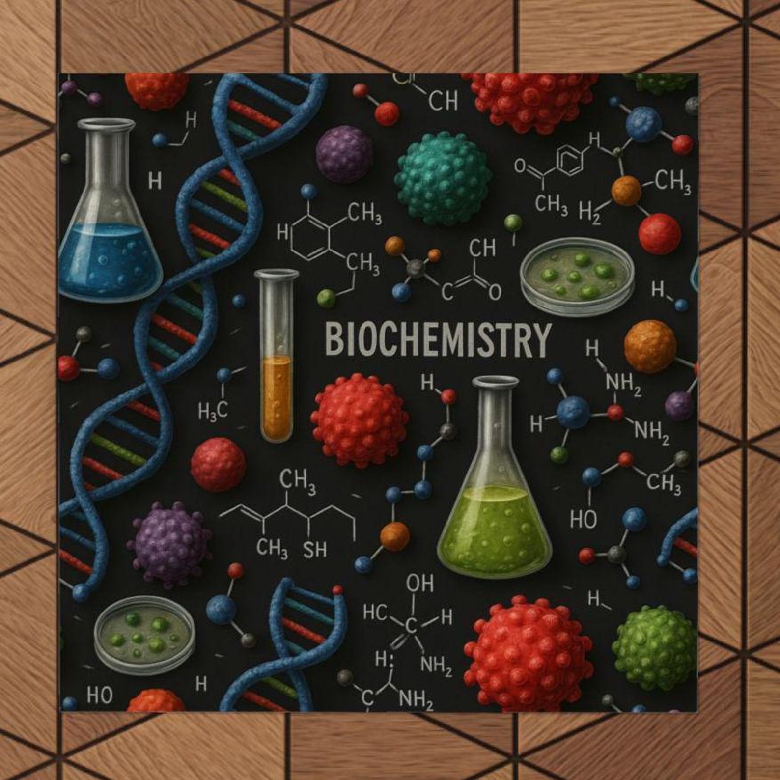 Biochemistry Poster Science Wall Art STEM Classroom Decor Chemistry ...