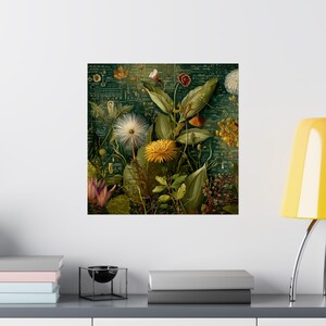Botany Science Poster Plant Anatomy Cheat Sheet Vintage Academic Wall ...