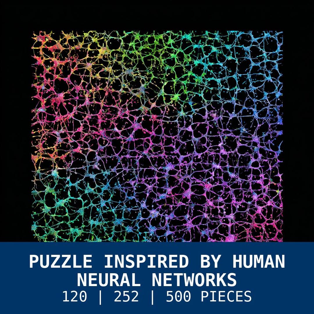 Neuron Inspired Puzzle Brain Art Jigsaw Gift for Science Lovers ...