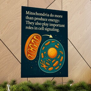 Science-themed Matte Vertical Posters | Mitochondria Cell Art ...