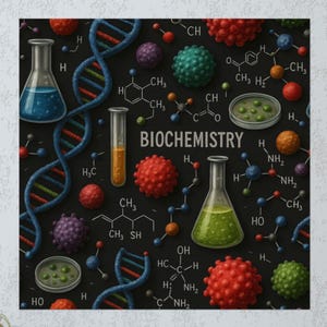 Biochemistry Poster Science Wall Art STEM Classroom Decor Chemistry ...