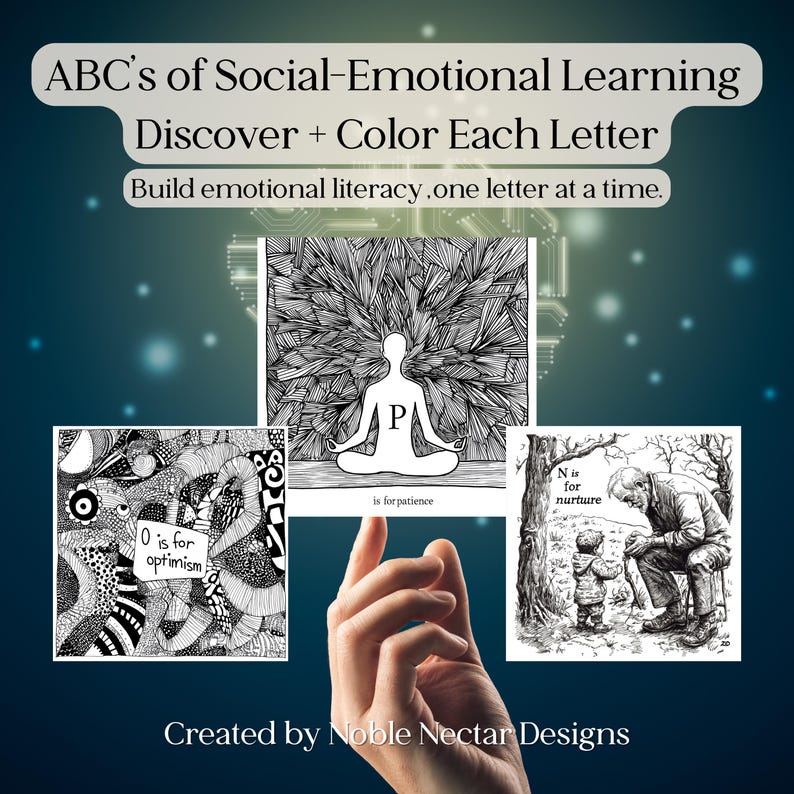 SEL Coloring Book A to Z Printable Social Emotional Learning Activity ...