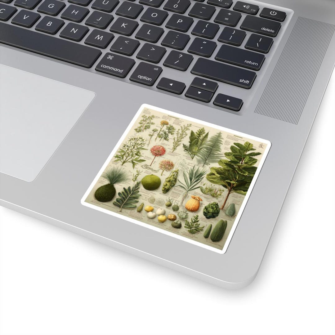 Plant Nerd Botany Sticker Plant Lover Gift Retro Garden Aesthetic ...