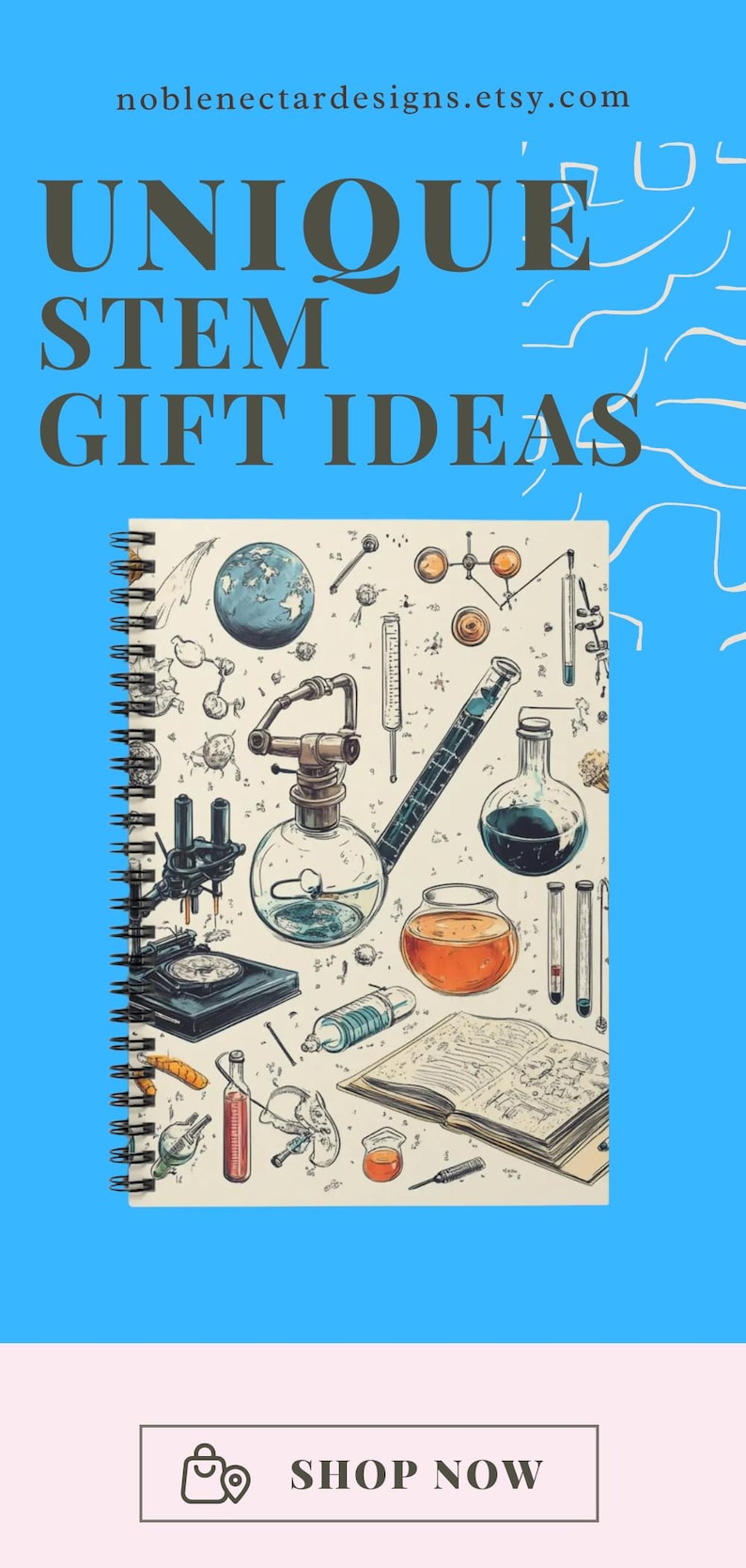 Science Lab Spiral Notebook Chemistry Journal for Students Teachers ...