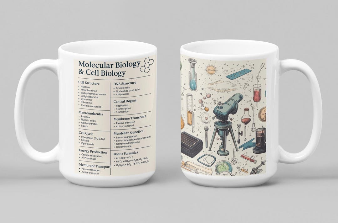 Biology Mug Gift for Student Molecular Cell Biology Teacher Coffee Cup ...
