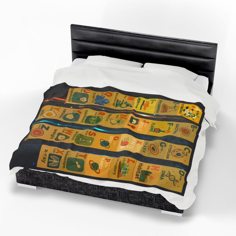 Science Alphabet Blanket for Kids A to Z STEM Learning Gift Biology ...