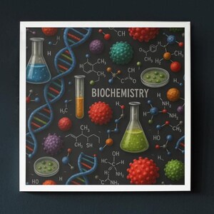 Biochemistry Poster Science Wall Art STEM Classroom Decor Chemistry ...