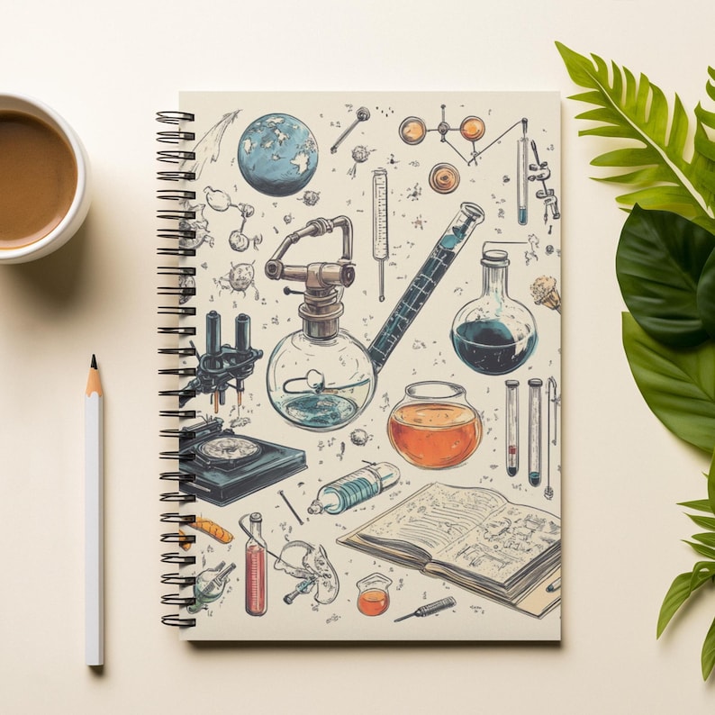 Science Lab Spiral Notebook Chemistry Journal for Students Teachers ...