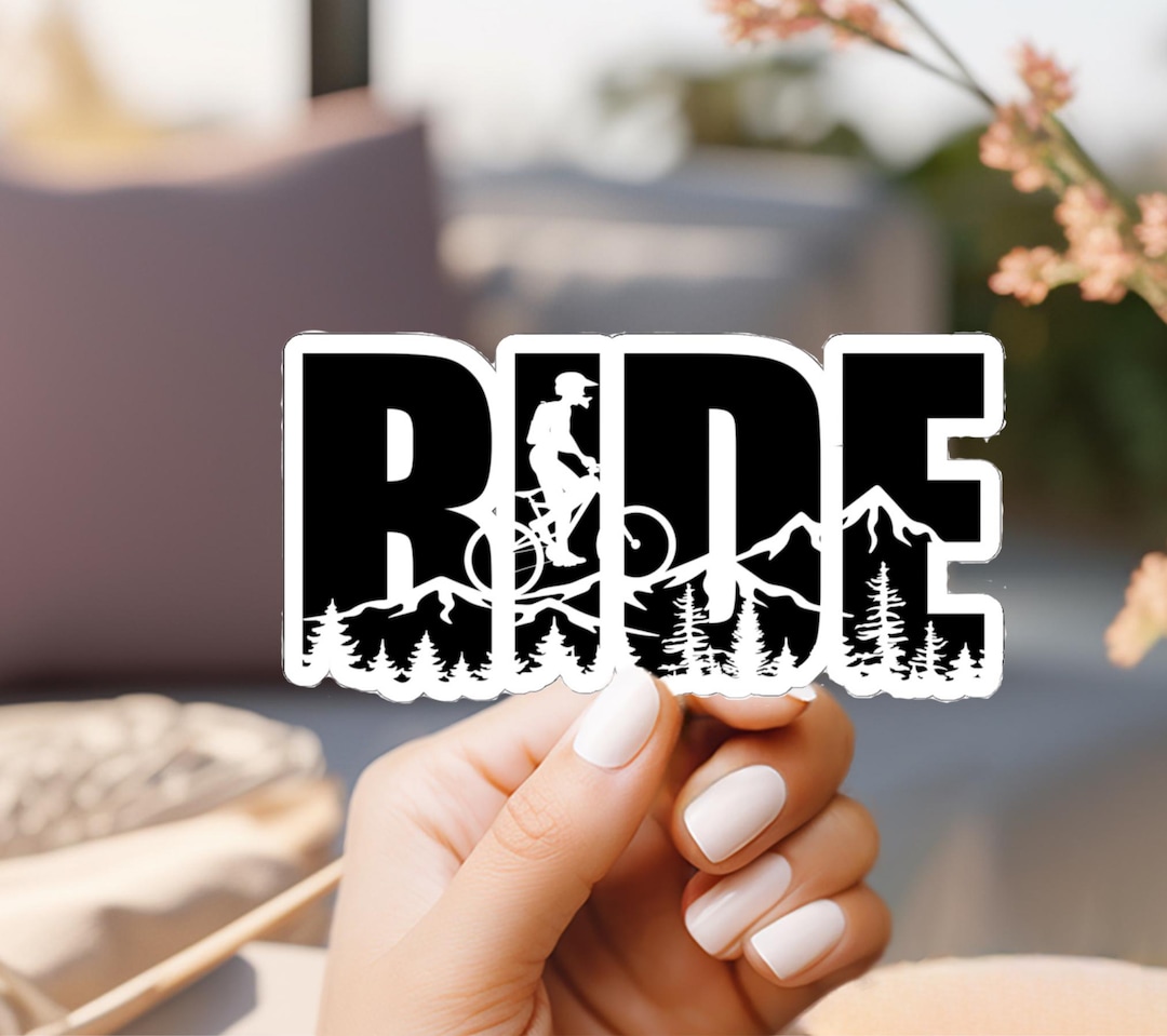 Mountain Biking Sticker: "ride" Vinyl Decal - Etsy
